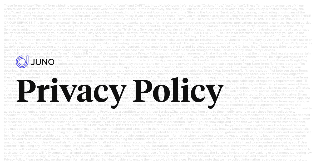 Privacy Policy | Juno